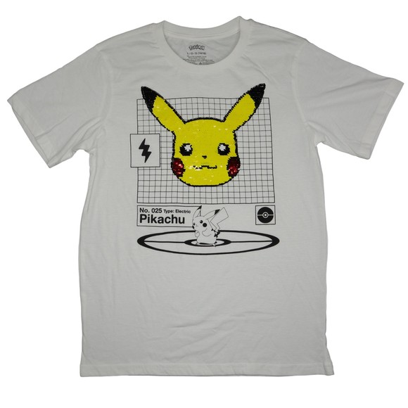 Pokemon | Shirts & Tops | Pokemon Girls Pikachu Tshirt Sequin Pikachu ...